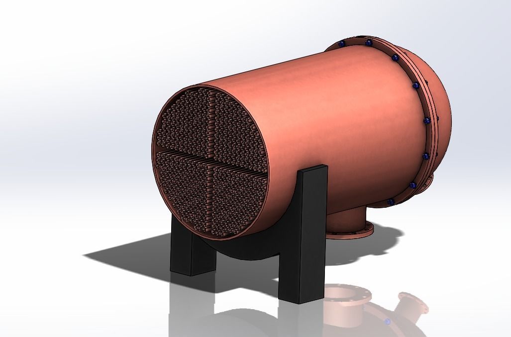 Heat exchanger type shell and tube 3D model 3D printable | CGTrader
