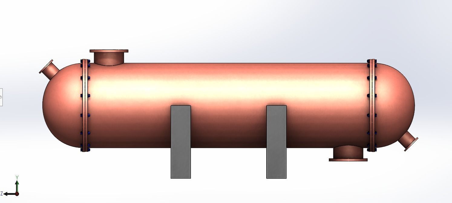 Heat exchanger type shell and tube 3D model 3D printable | CGTrader