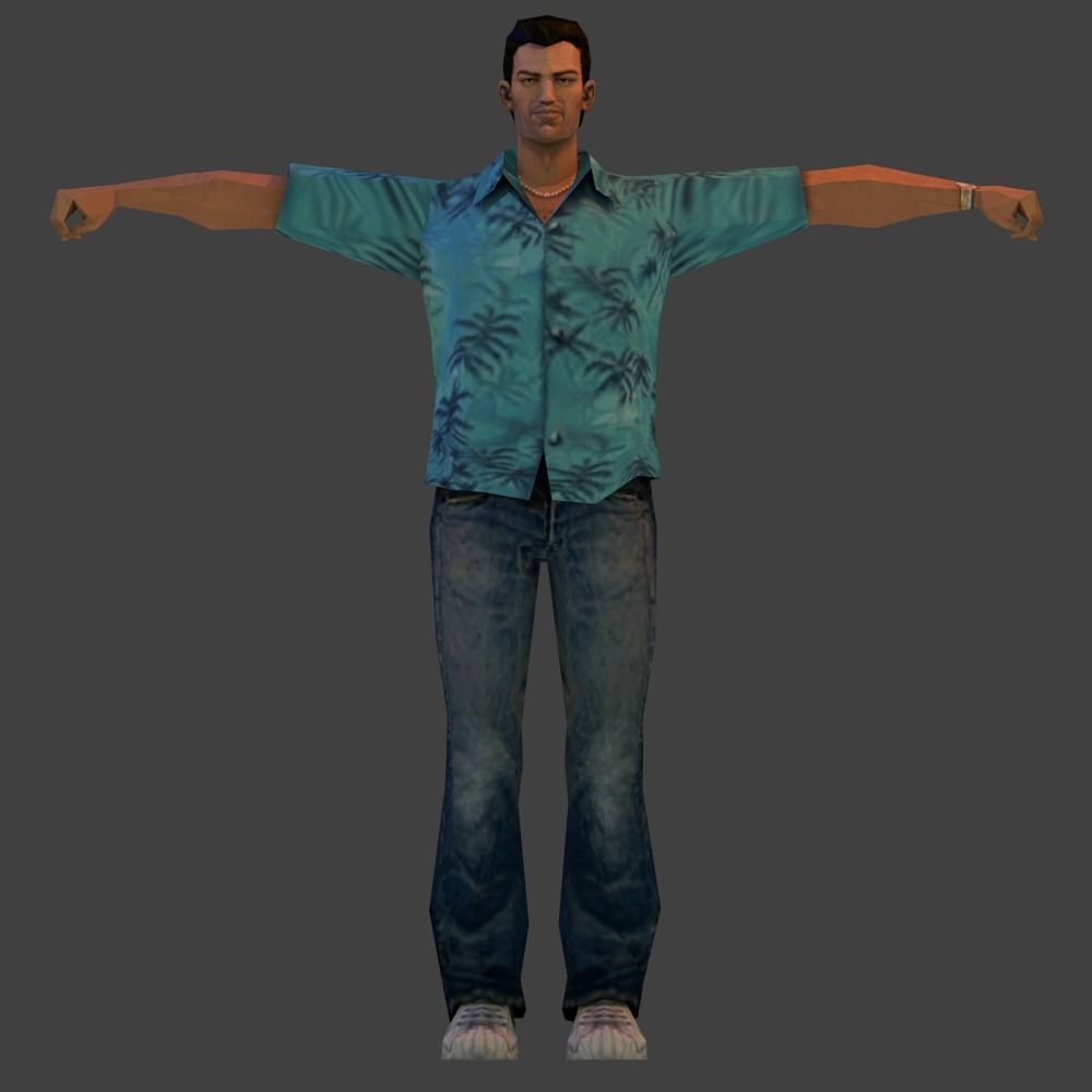 Tommy Vercetti model pack free VR / AR / low-poly 3D model rigged ...