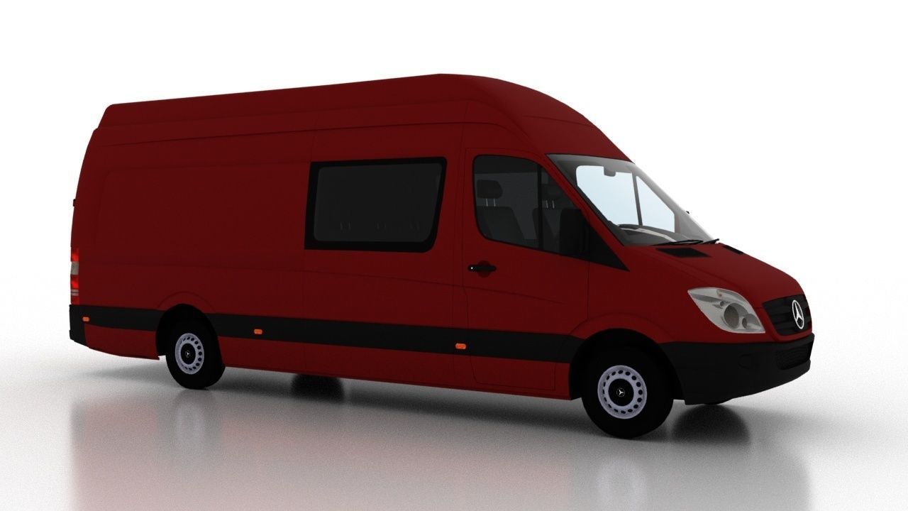 Mercedes Benz Sprinter L4H3 2009 Crew Van UK 3D model | CGTrader