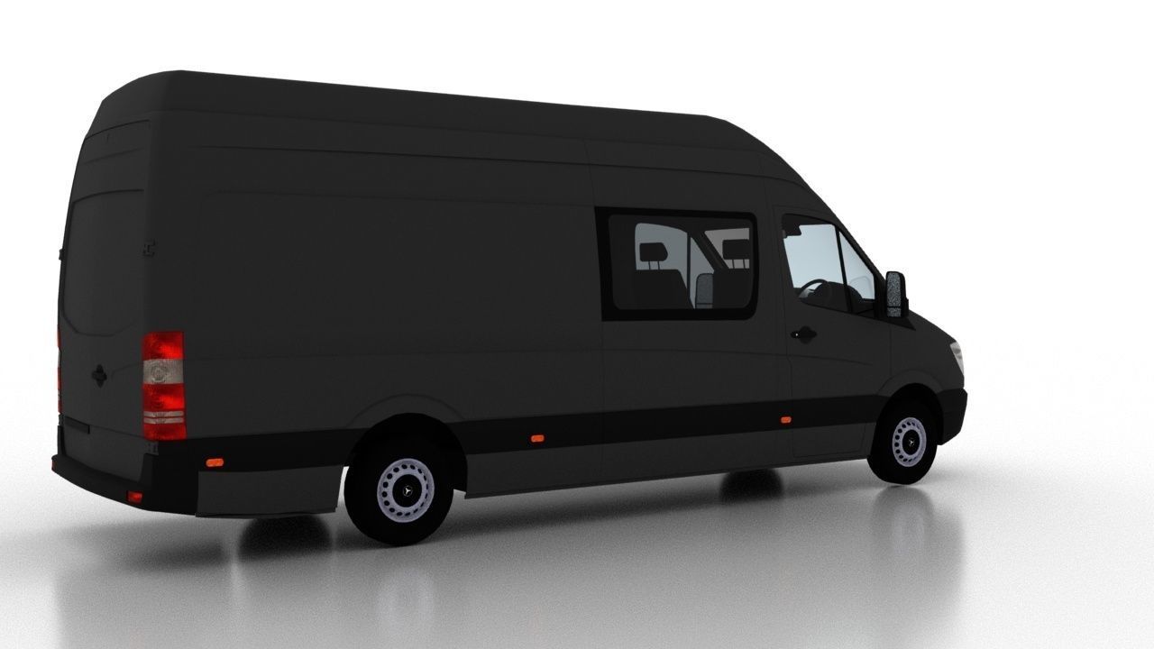 Mercedes Benz Sprinter L3H3 2009 Crew Van UK 3D model | CGTrader