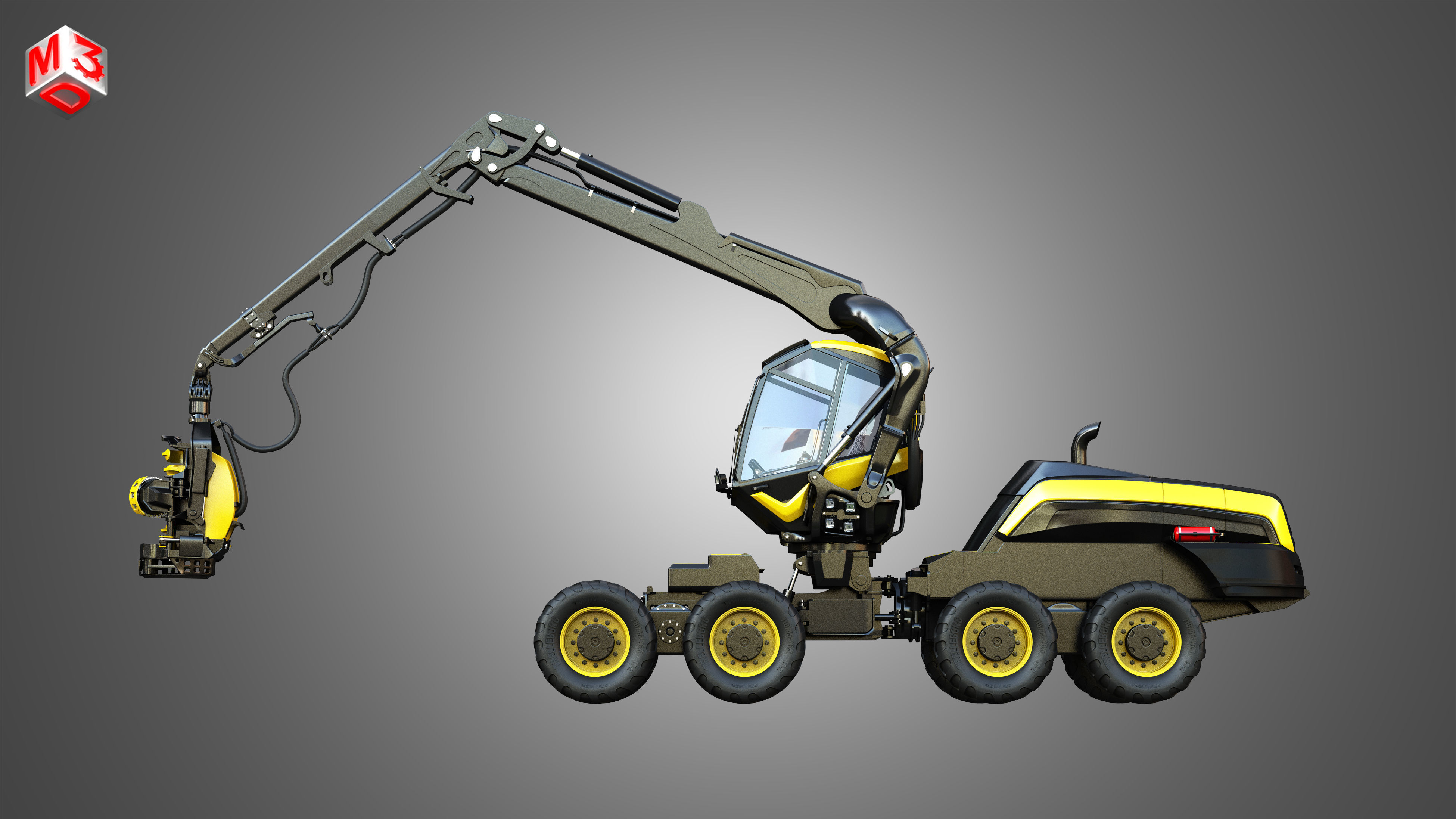 Scorpion King - Forestry Harvester 3D model | CGTrader
