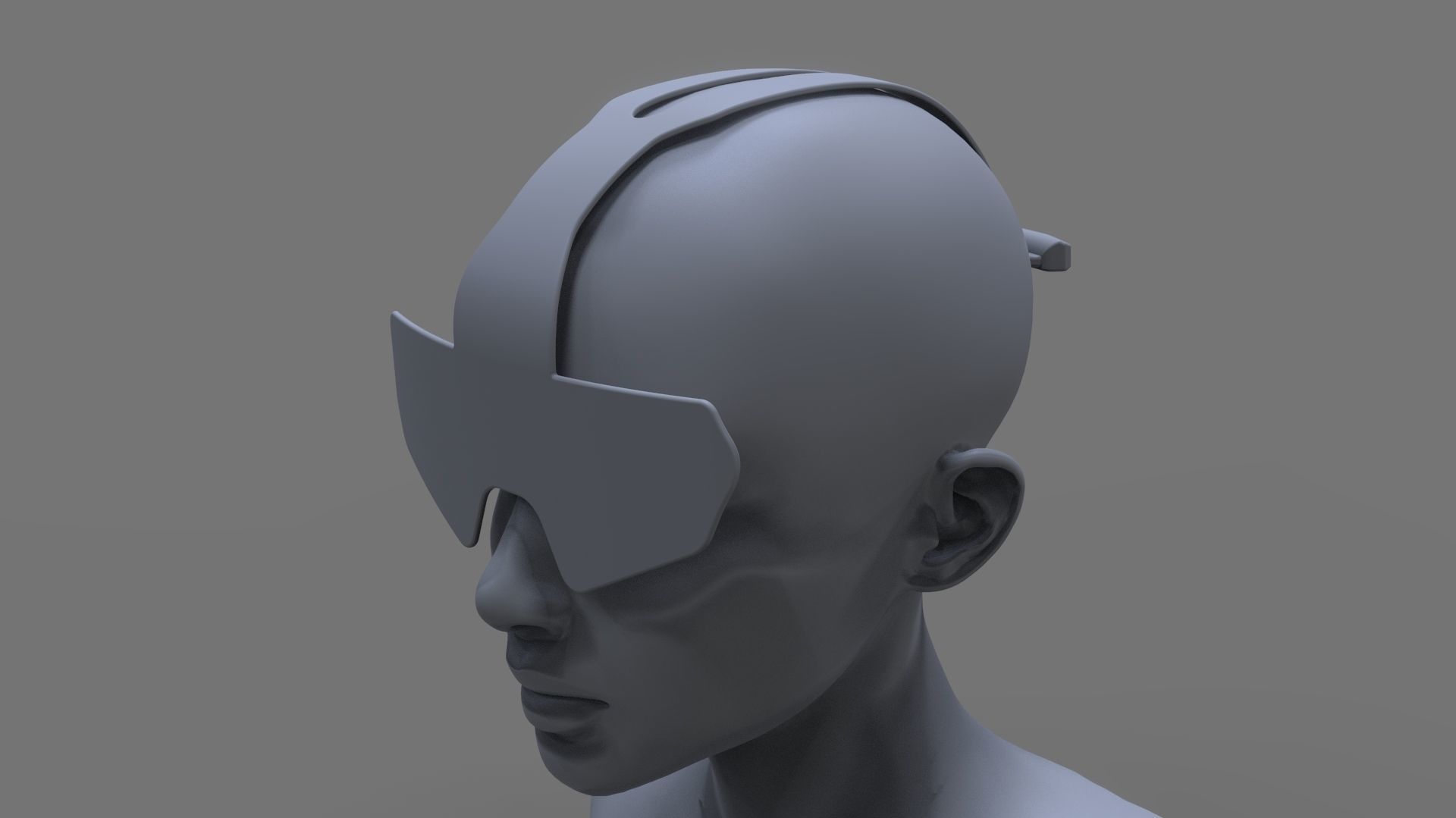 Sci Fi Helmet Goggles Glasses 3D model | CGTrader
