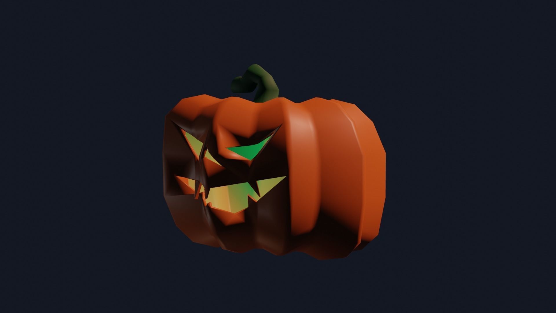 halloween-pumpkin-low-poly halloween pumpkin free VR / AR / low-poly 3D ...