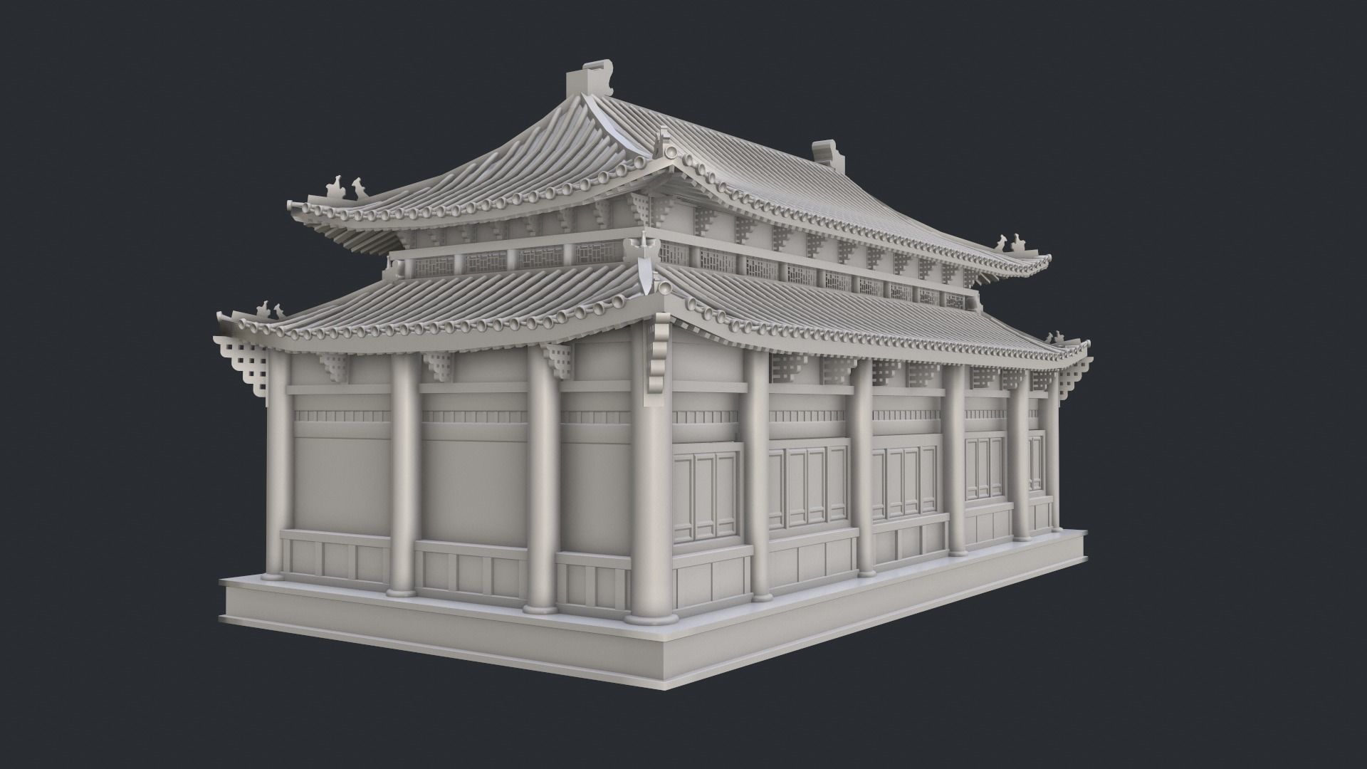 Asian Japanese Realistic Building 3D model | CGTrader