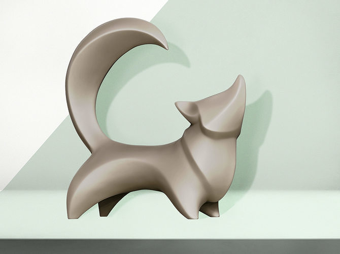 The Stylized Fox 3D print model 3D model 3D printable | CGTrader