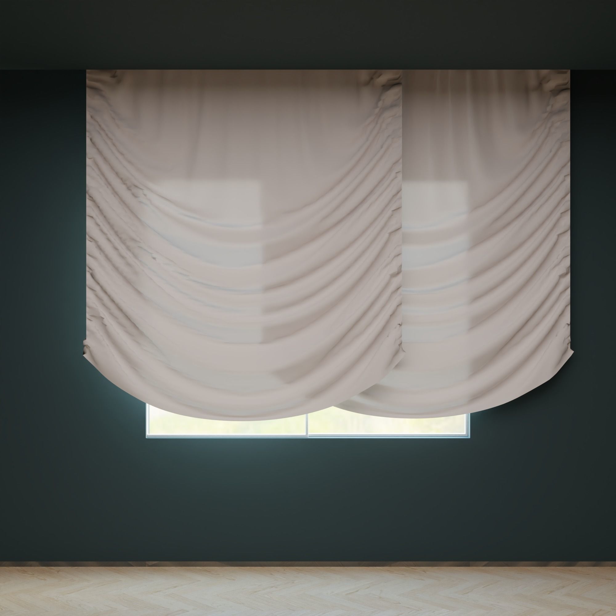 3D model Realistic 7 Curtain Styles in high and low poly VR / AR / low ...
