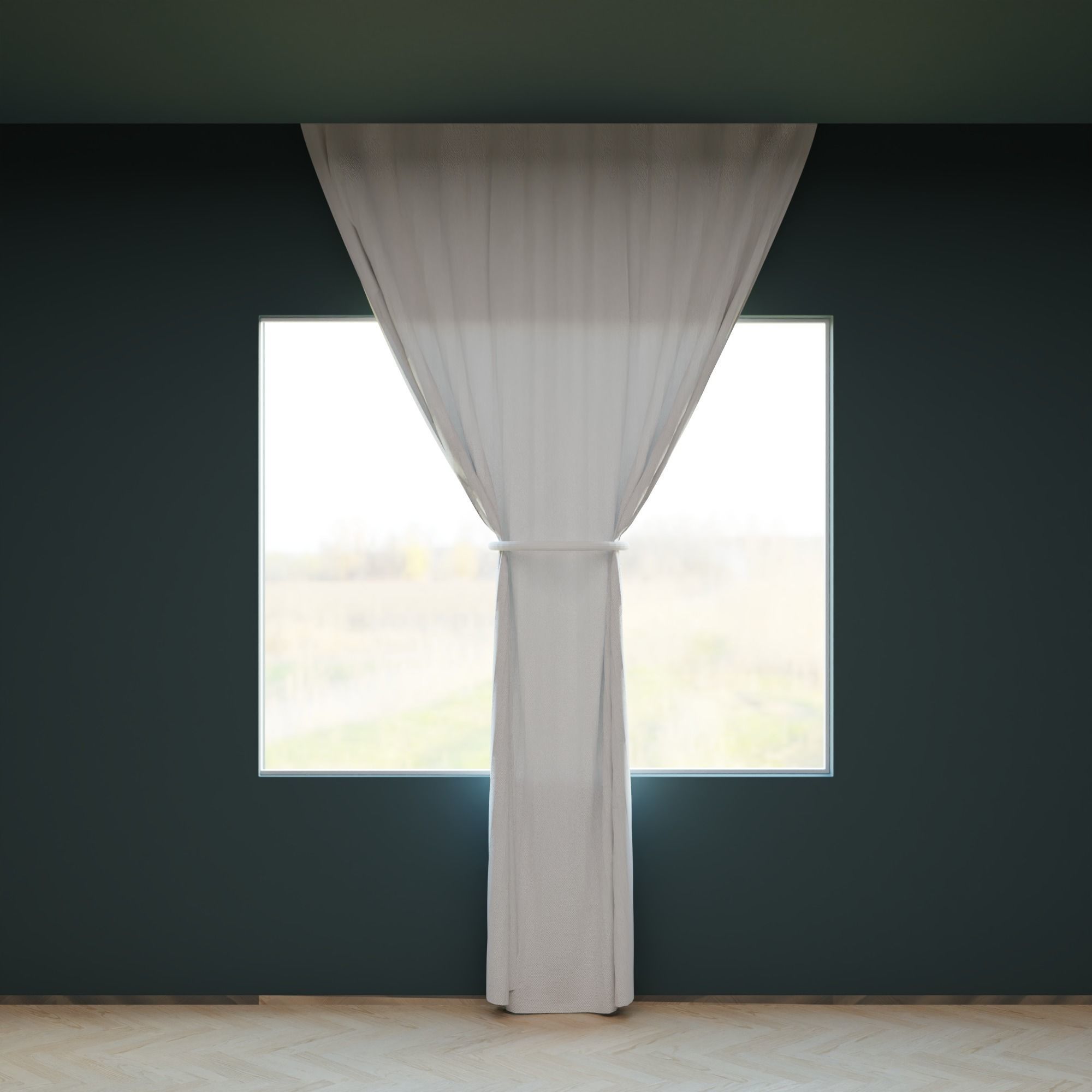 3D model Realistic 7 Curtain Styles in high and low poly VR / AR / low ...