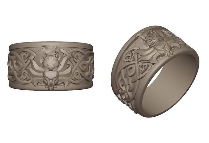 Ring eight - tailed fox 3D model 3D printable | CGTrader