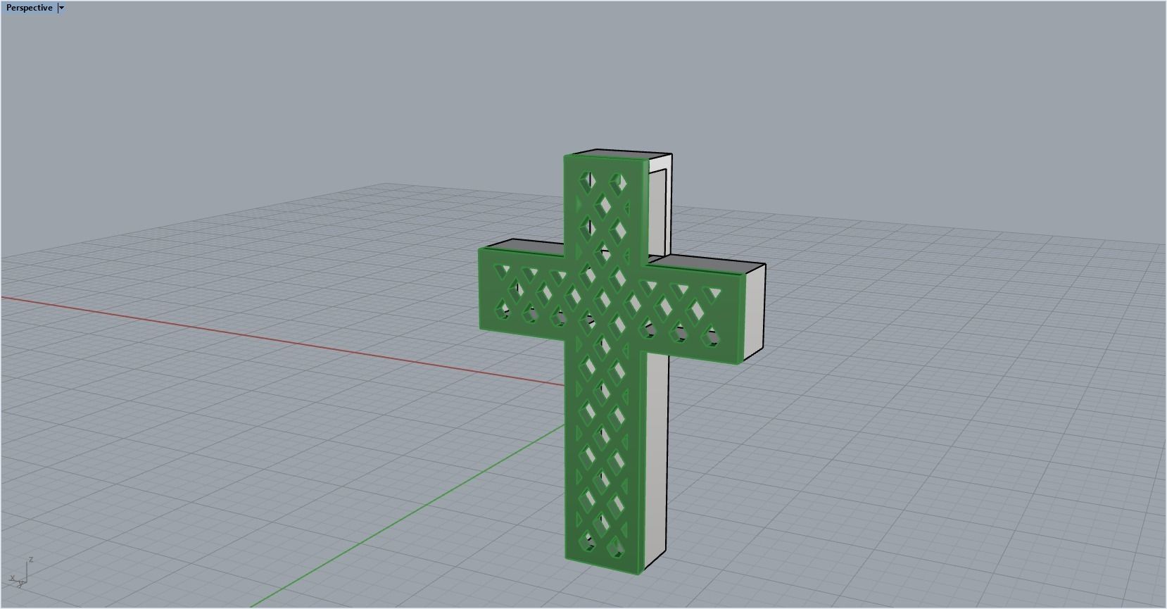 simple golden cross 3D model 3D printable | CGTrader
