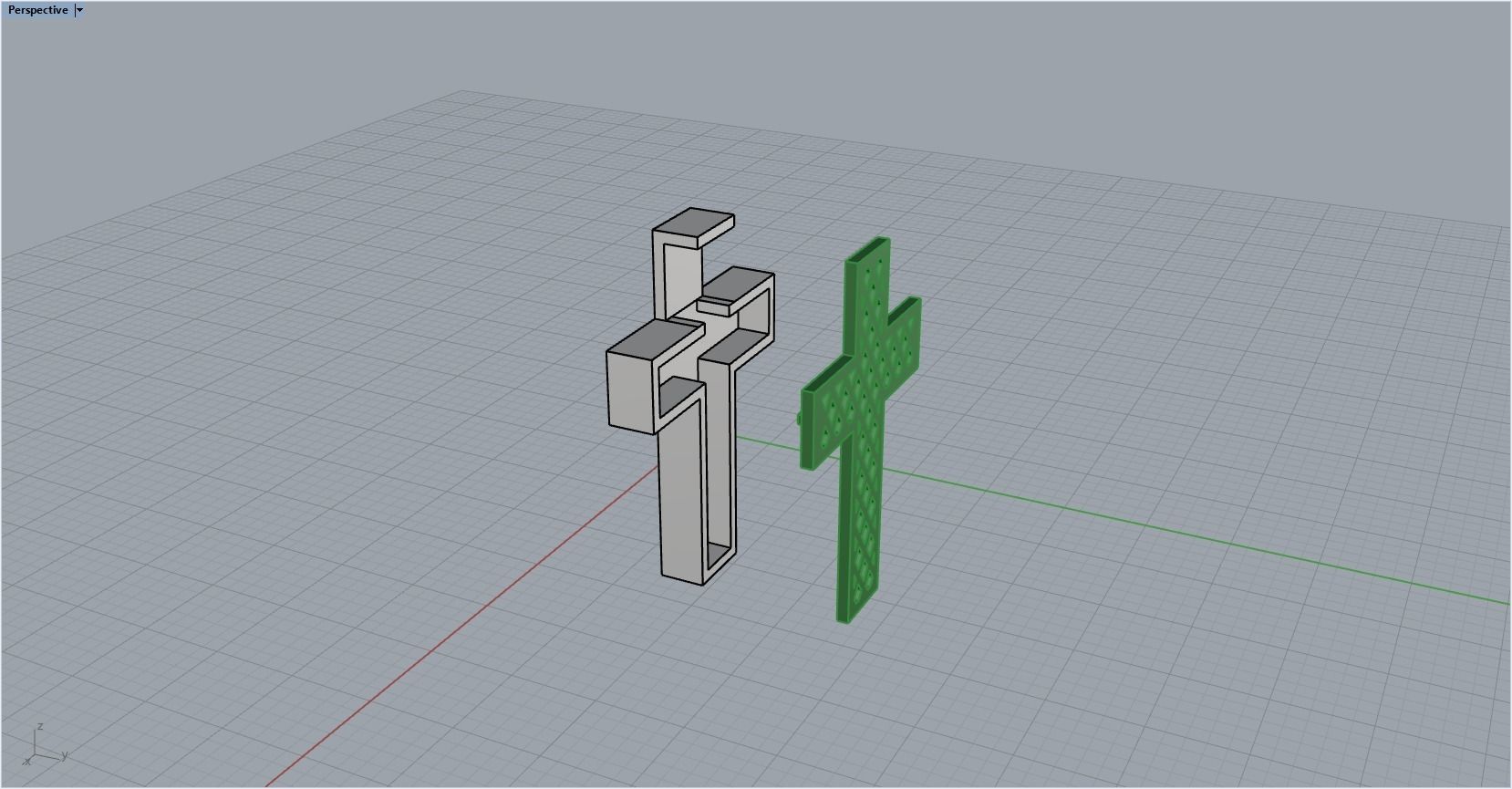 simple golden cross 3D model 3D printable | CGTrader
