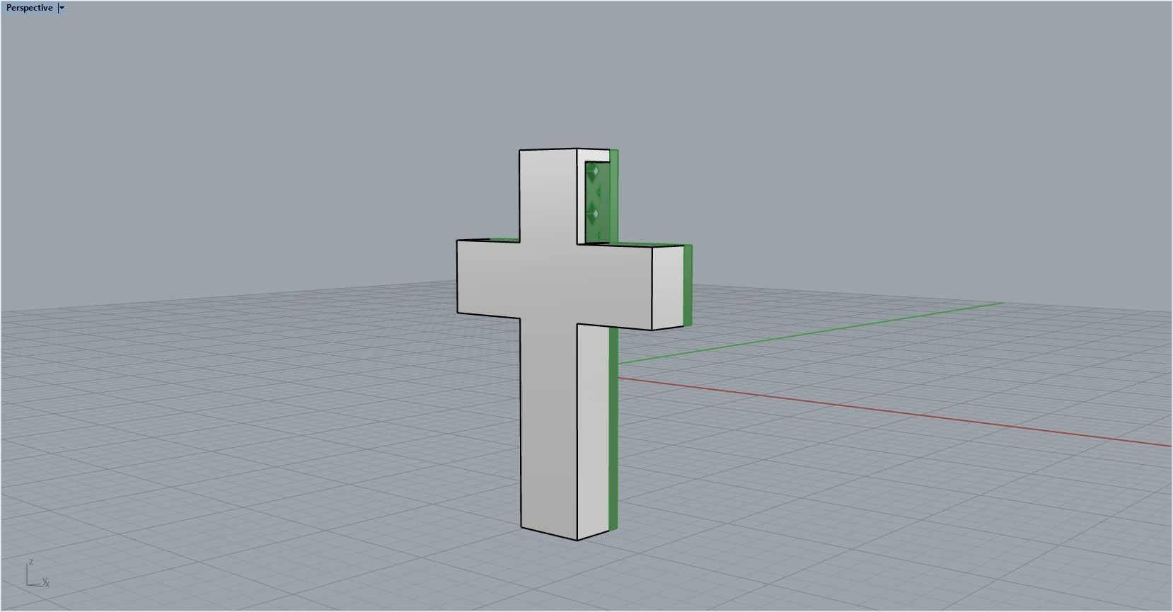 simple golden cross 3D model 3D printable | CGTrader