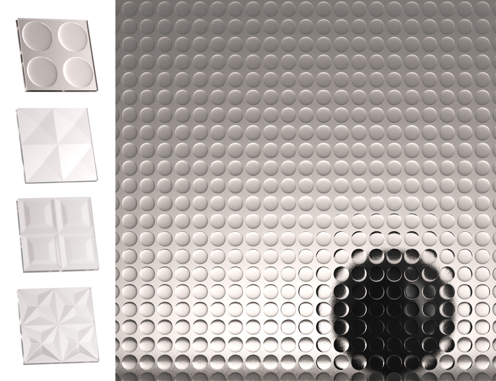 Texture Fluted Glass Set 02 VR / AR / low-poly | CGTrader