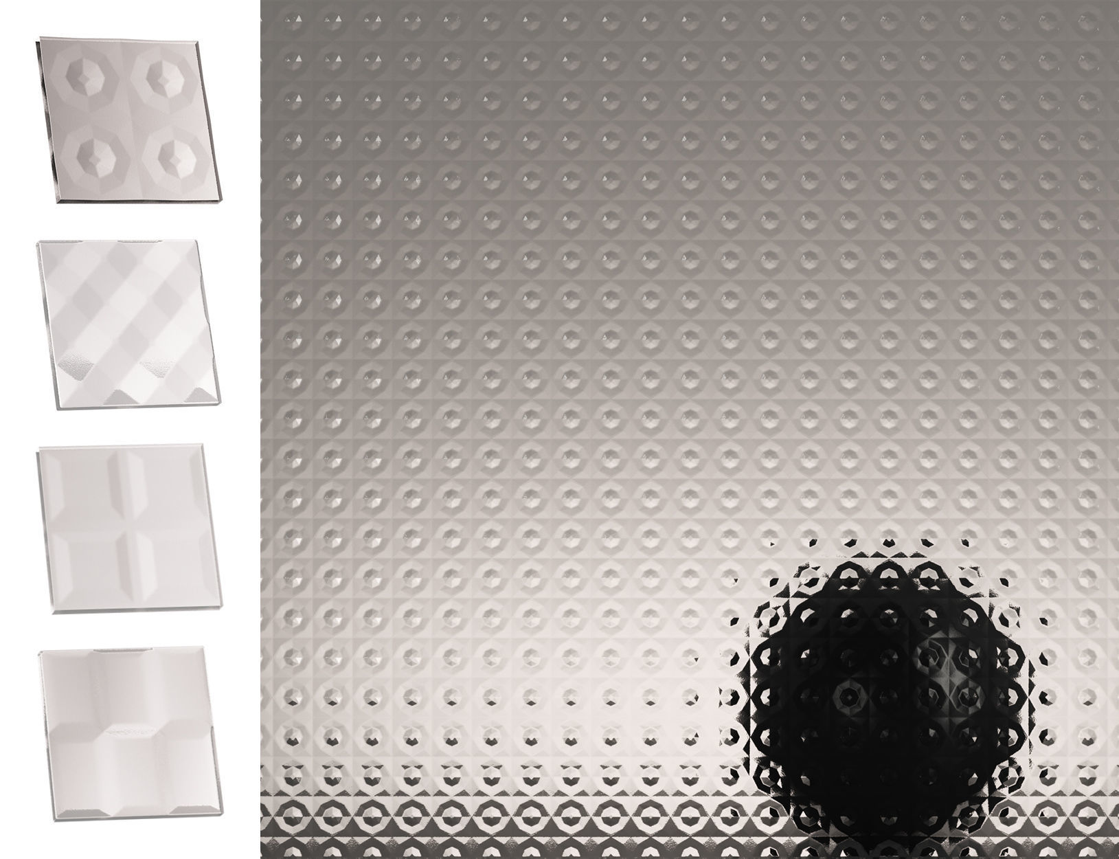 Texture Fluted Glass Set 04 VR / AR / low-poly | CGTrader