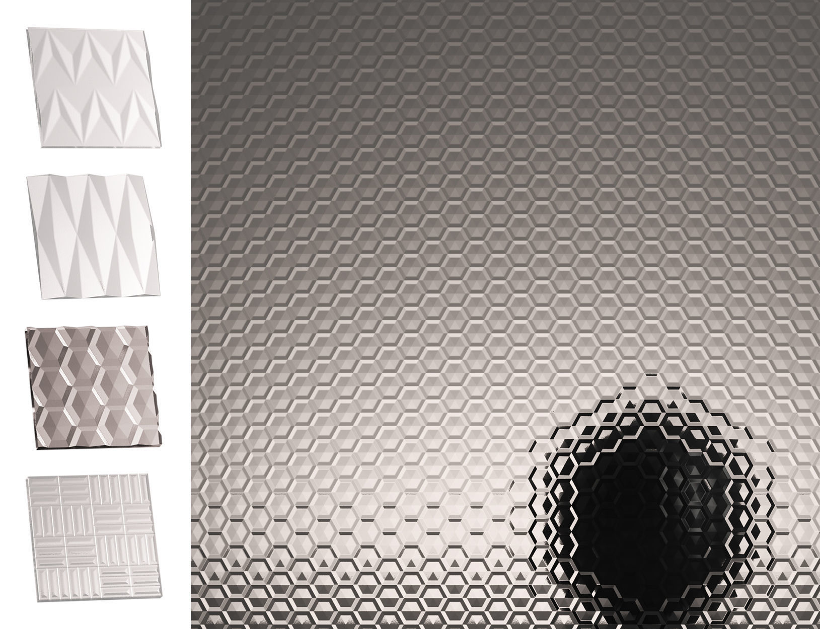 Texture Fluted Glass Set 05 VR / AR / low-poly | CGTrader