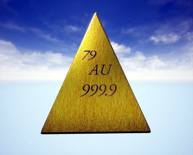 golden pyramid 3D model | CGTrader