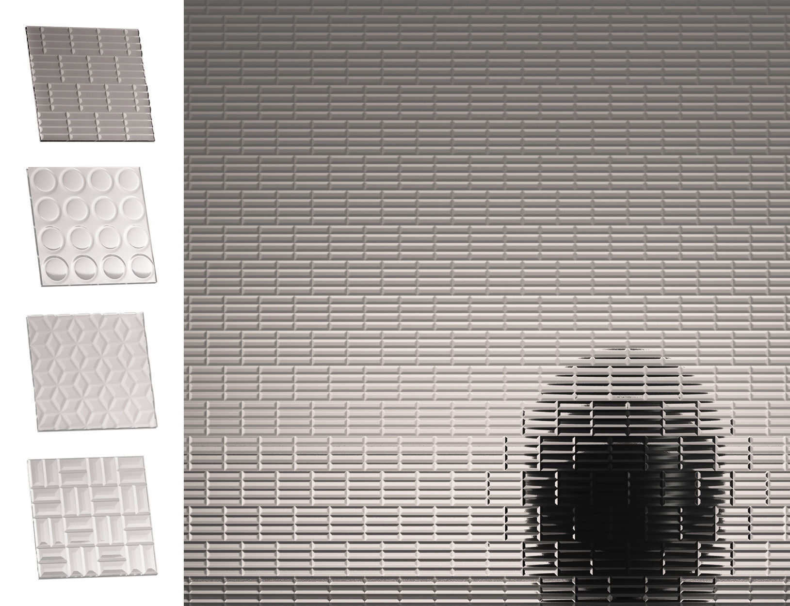 Texture Fluted Glass Set 10 VR / AR / low-poly | CGTrader