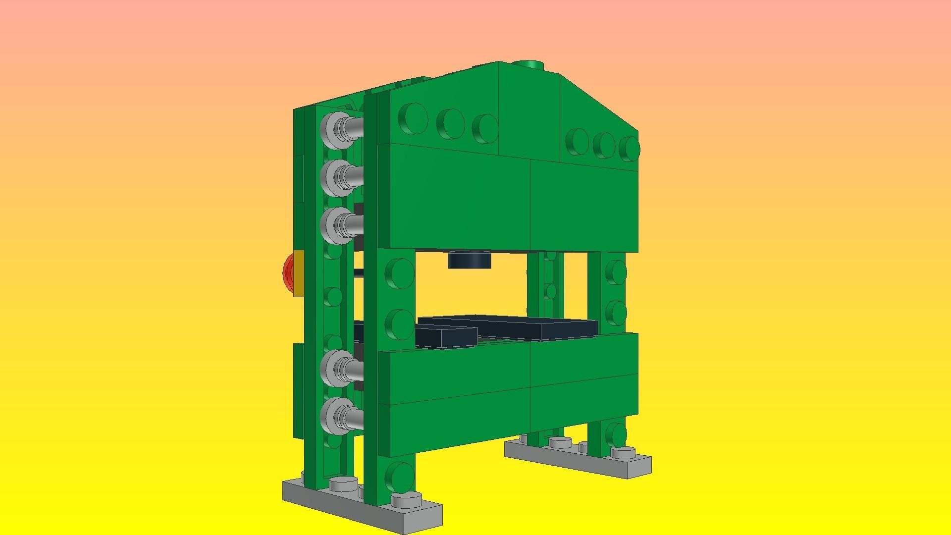 Lego Hydraulic Press Model 516 3D model | CGTrader