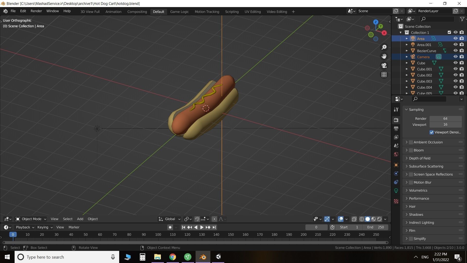 Hotdog free VR / AR / low-poly 3D model | CGTrader