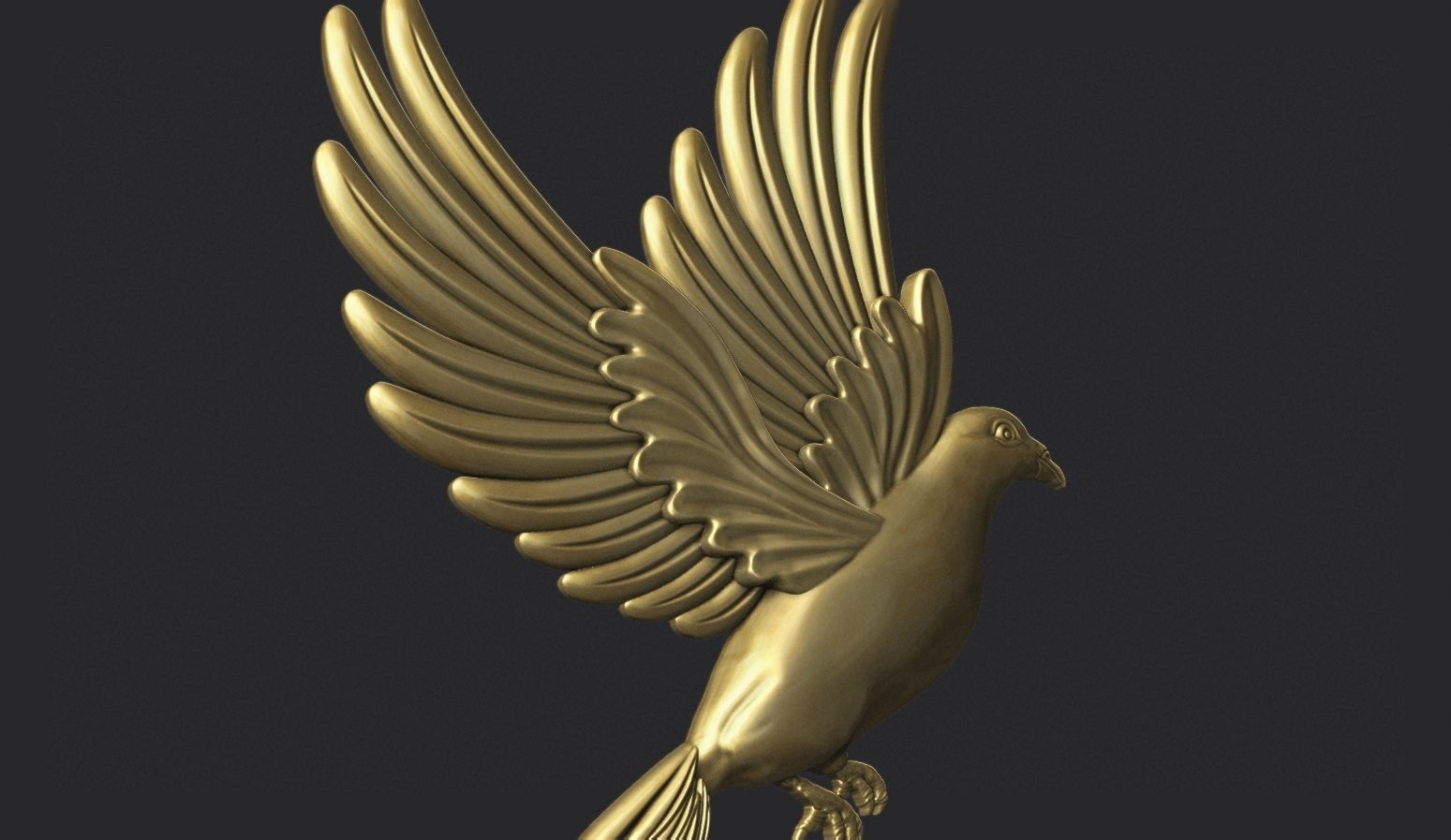 Dove bas relief 3D model 3D printable | CGTrader