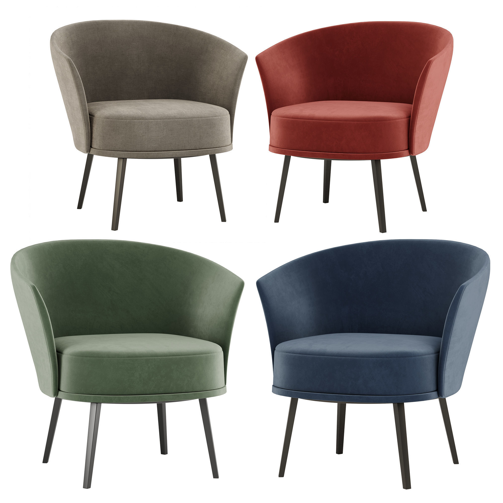 Dorso lounge chair 3D model | CGTrader
