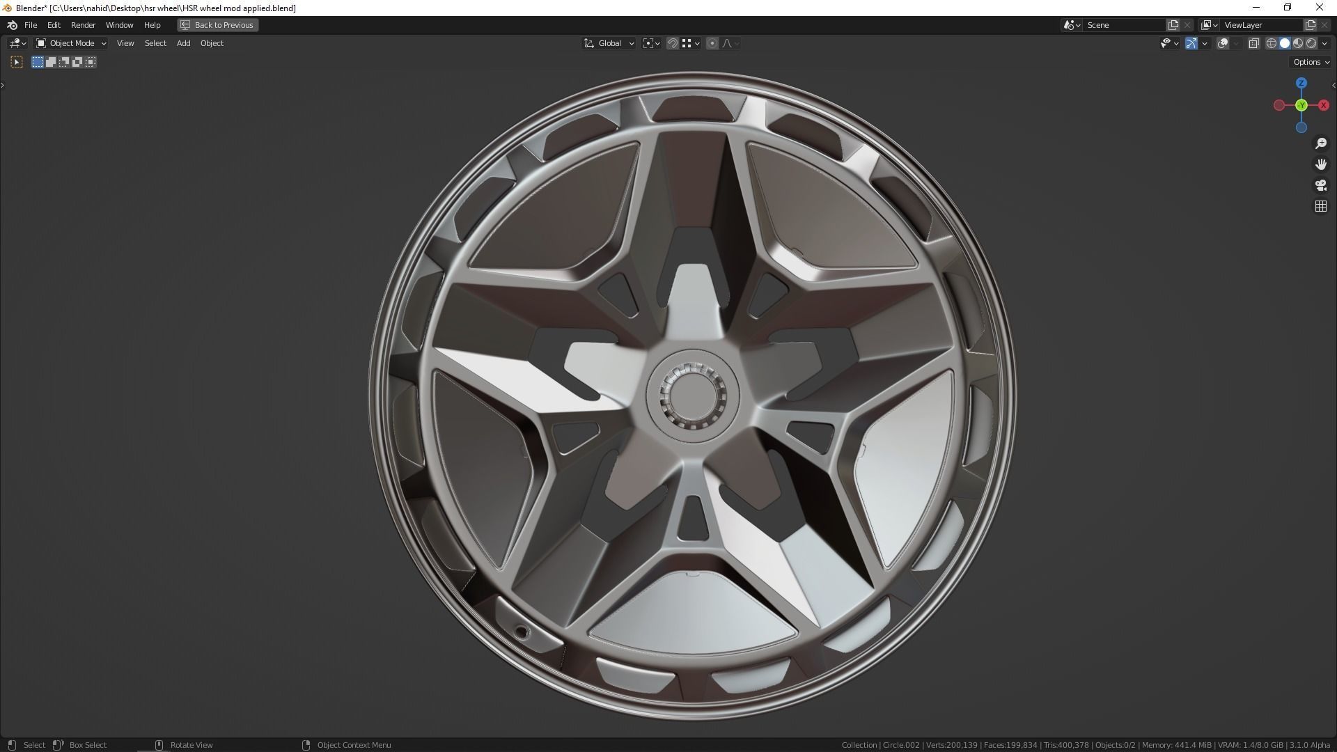 HSR wheel 3D model | CGTrader