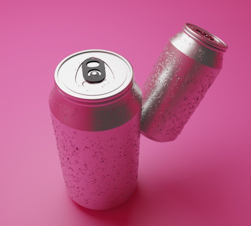 Beer can without label free 3D model | CGTrader