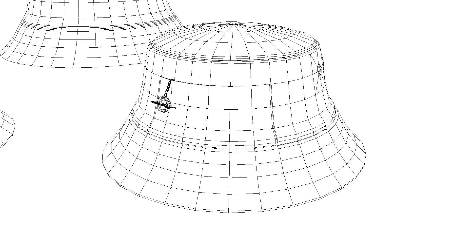 3D model Photoreal Low and High poly Bucket Hat Set VR / AR / low-poly ...