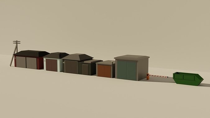 Low poly garage pack free VR / AR / low-poly 3D model | CGTrader