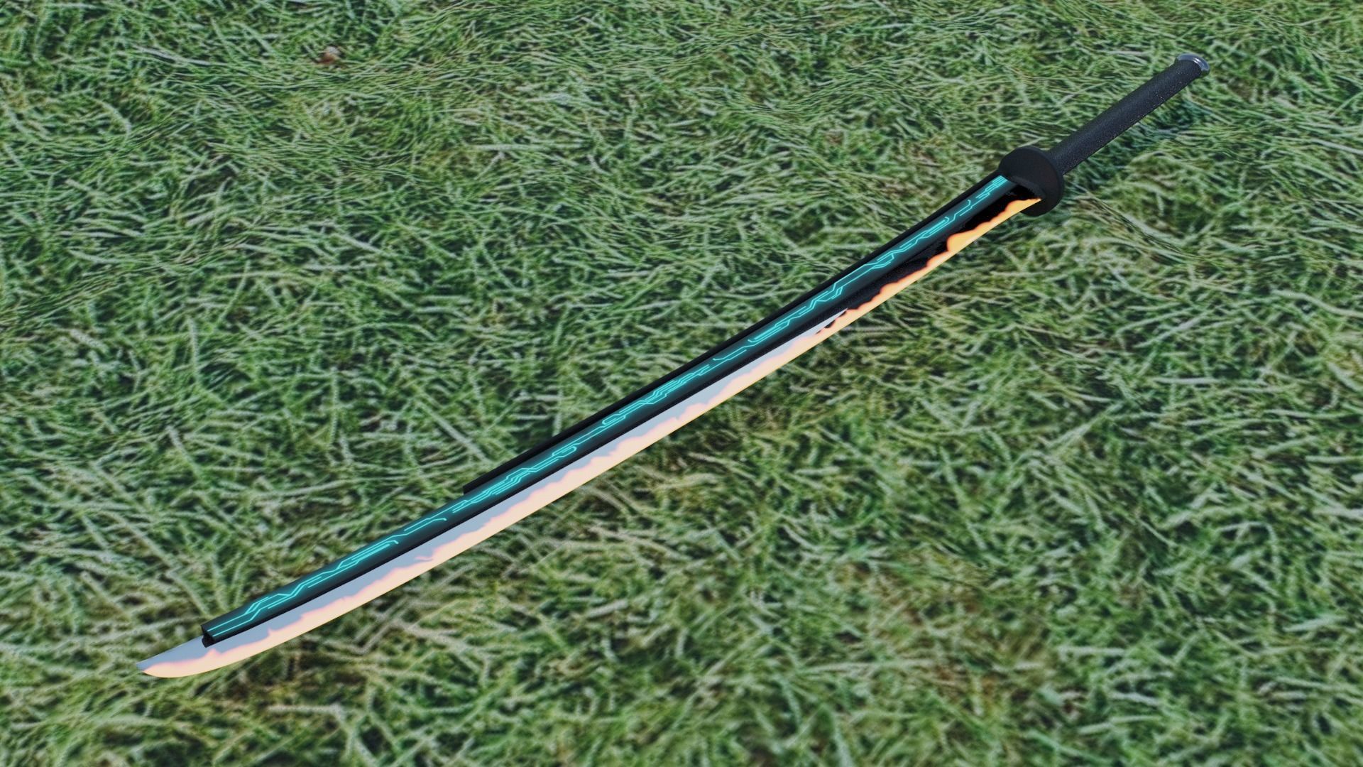 Simple sci-fi katana free 3D model | CGTrader