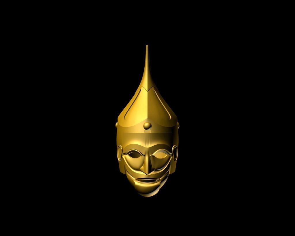 Cuman Kipchak Slavic Helmet and Mask 3D model 3D printable | CGTrader