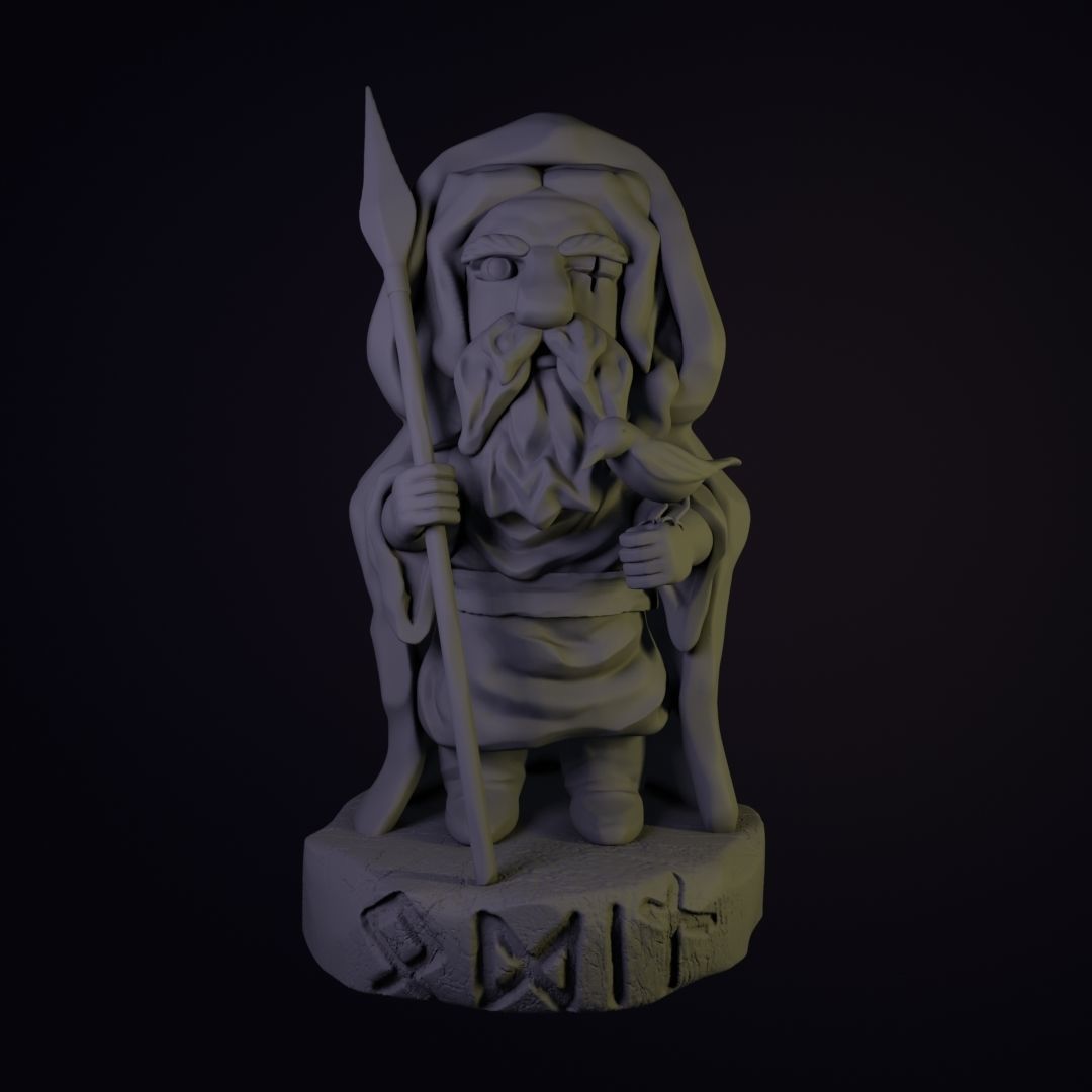 Dios Odin 3D model 3D printable | CGTrader