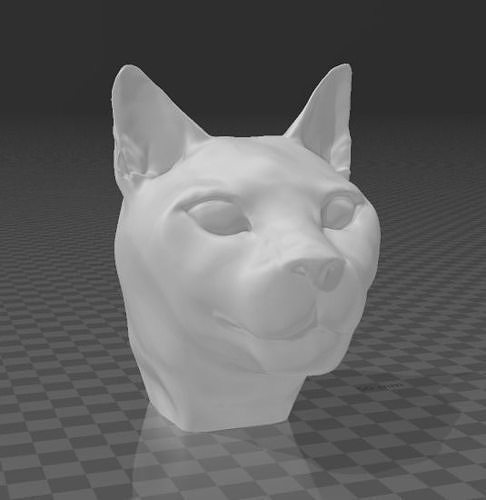 Cat Head 3D model 3D printable | CGTrader