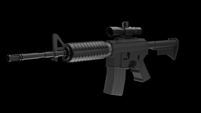 Assault rifle 3D model | CGTrader