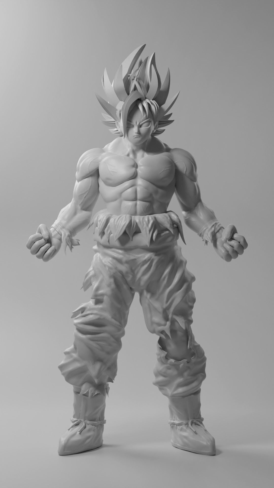 Goku 3D sculpt free 3D model | CGTrader