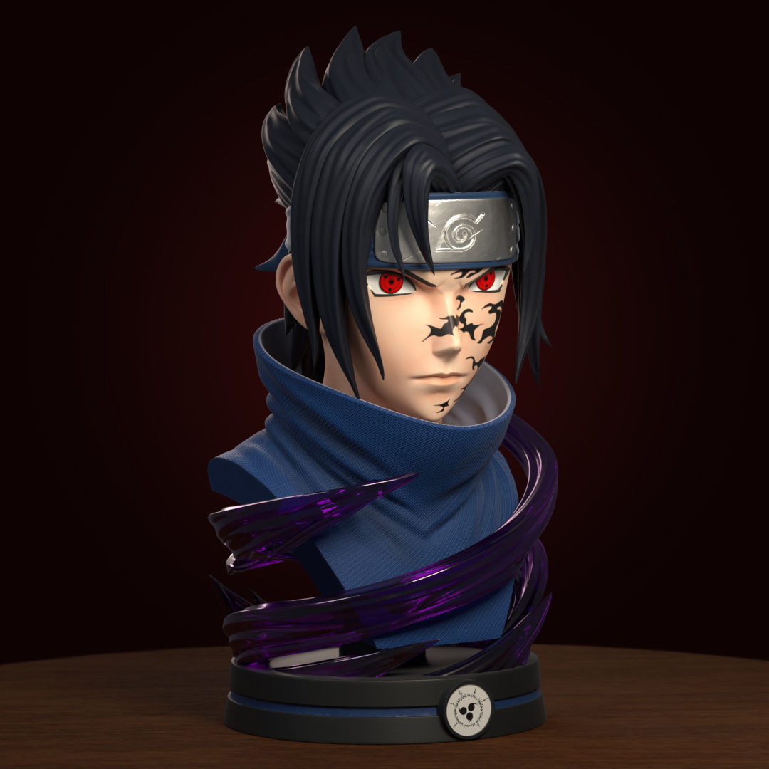 Sasuke Bust 3D model 3D printable | CGTrader