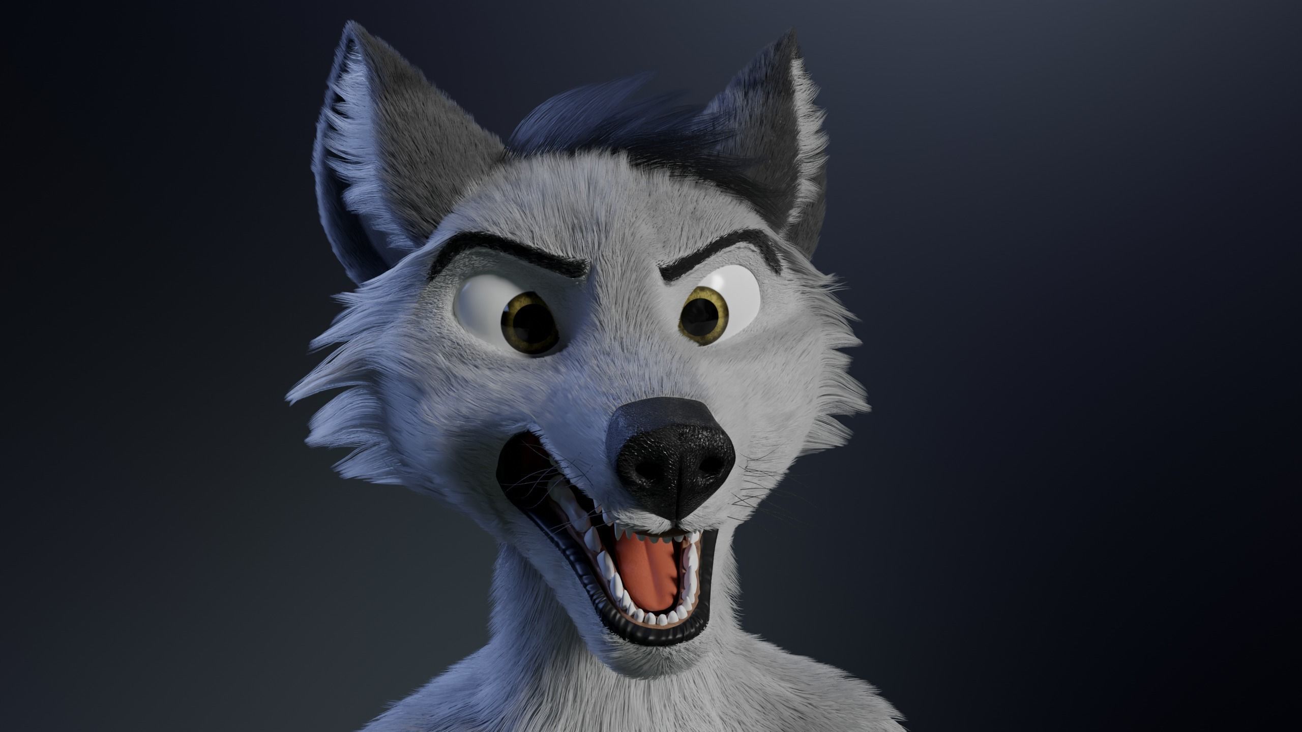 Richard Anthro Wolf 3D model rigged | CGTrader