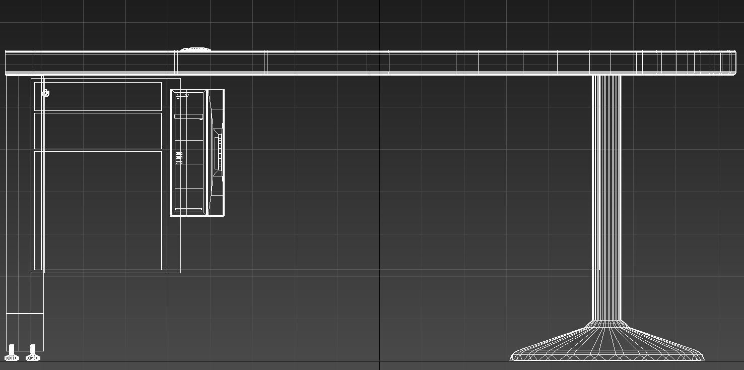 Curved reception desk 3D model | CGTrader