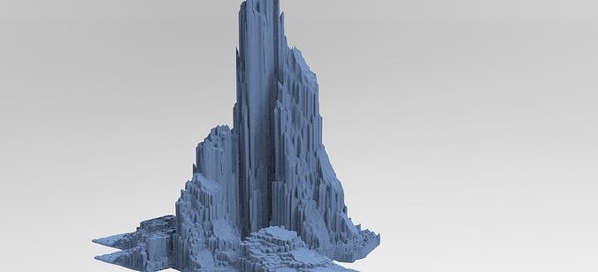 Halo Forerunner Inspired Mountain Rocks 4 3D model | CGTrader