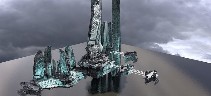 Halo Forerunner Inspired Alien Mega Structures 3D model | CGTrader