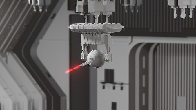 Sci fi laser cannon free 3D model | CGTrader