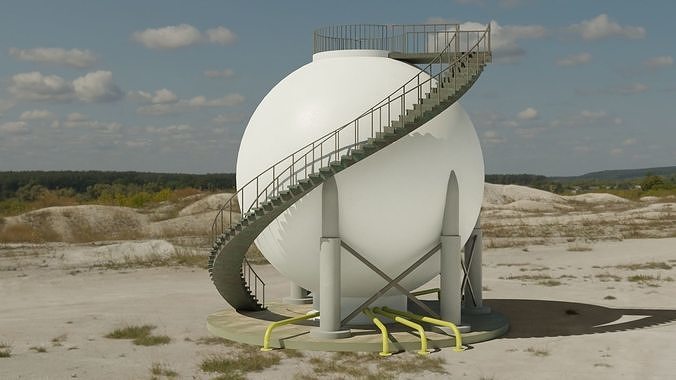 3D model Sphere tank VR / AR / low-poly | CGTrader