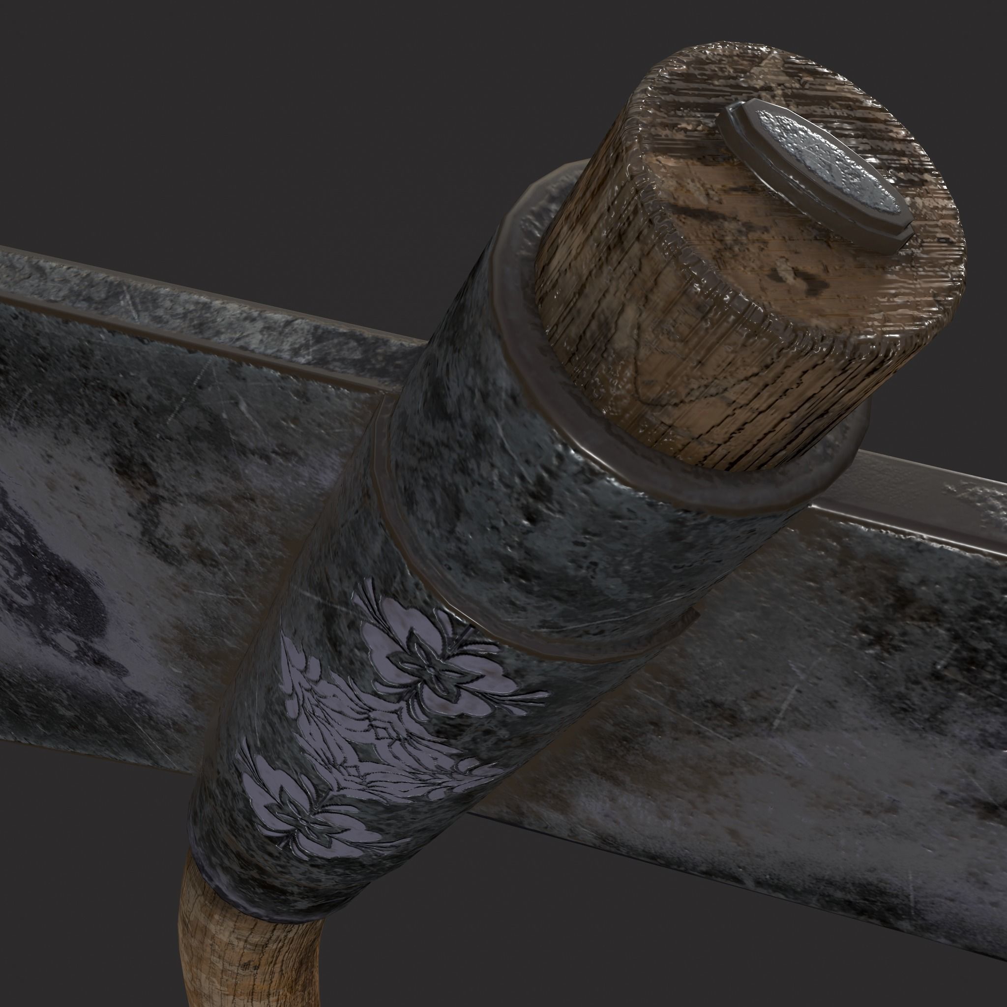 3D model Medieval Scythe VR / AR / low-poly | CGTrader