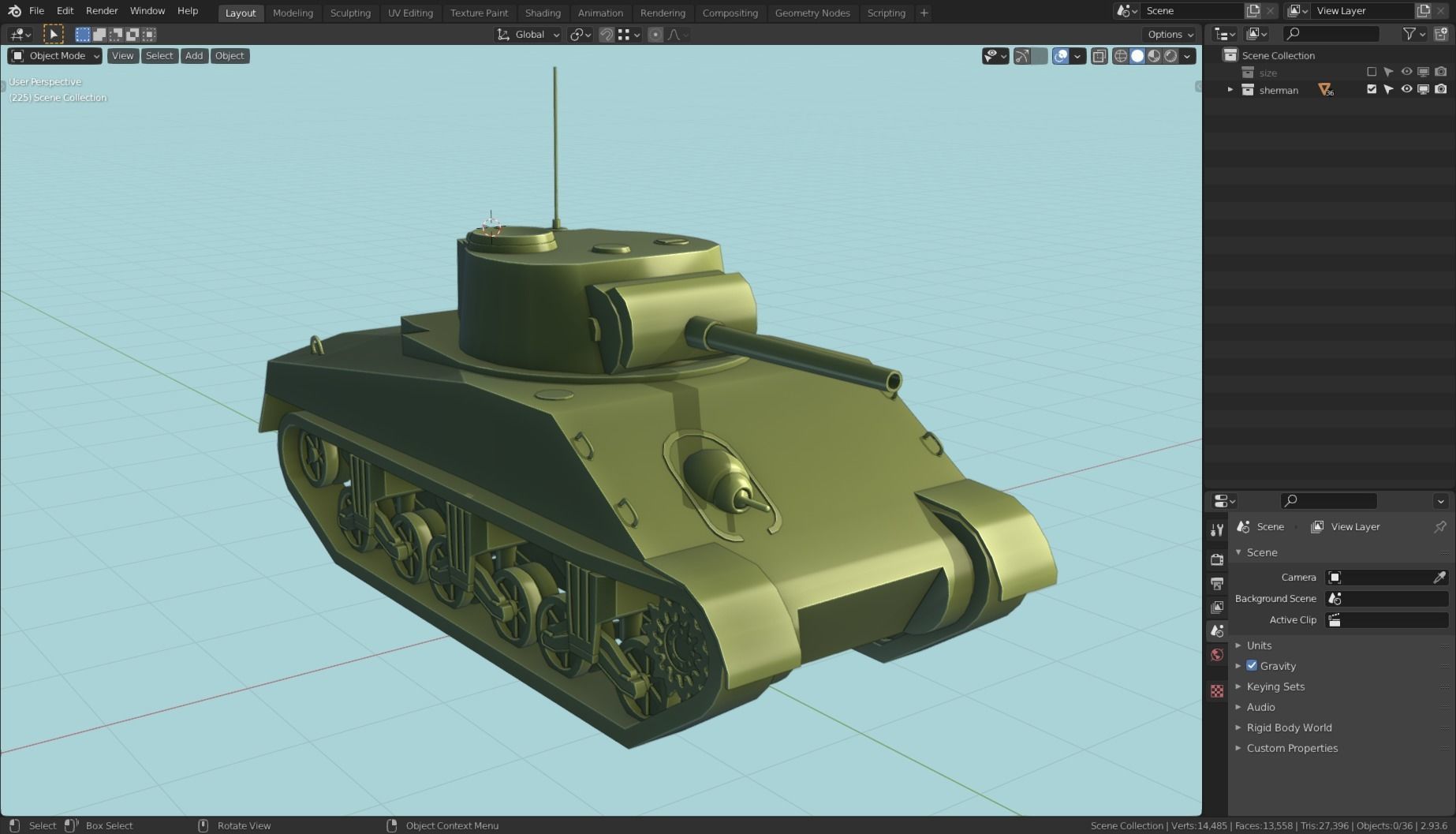 3D model Sherman Tank Base Mesh VR / AR / low-poly | CGTrader