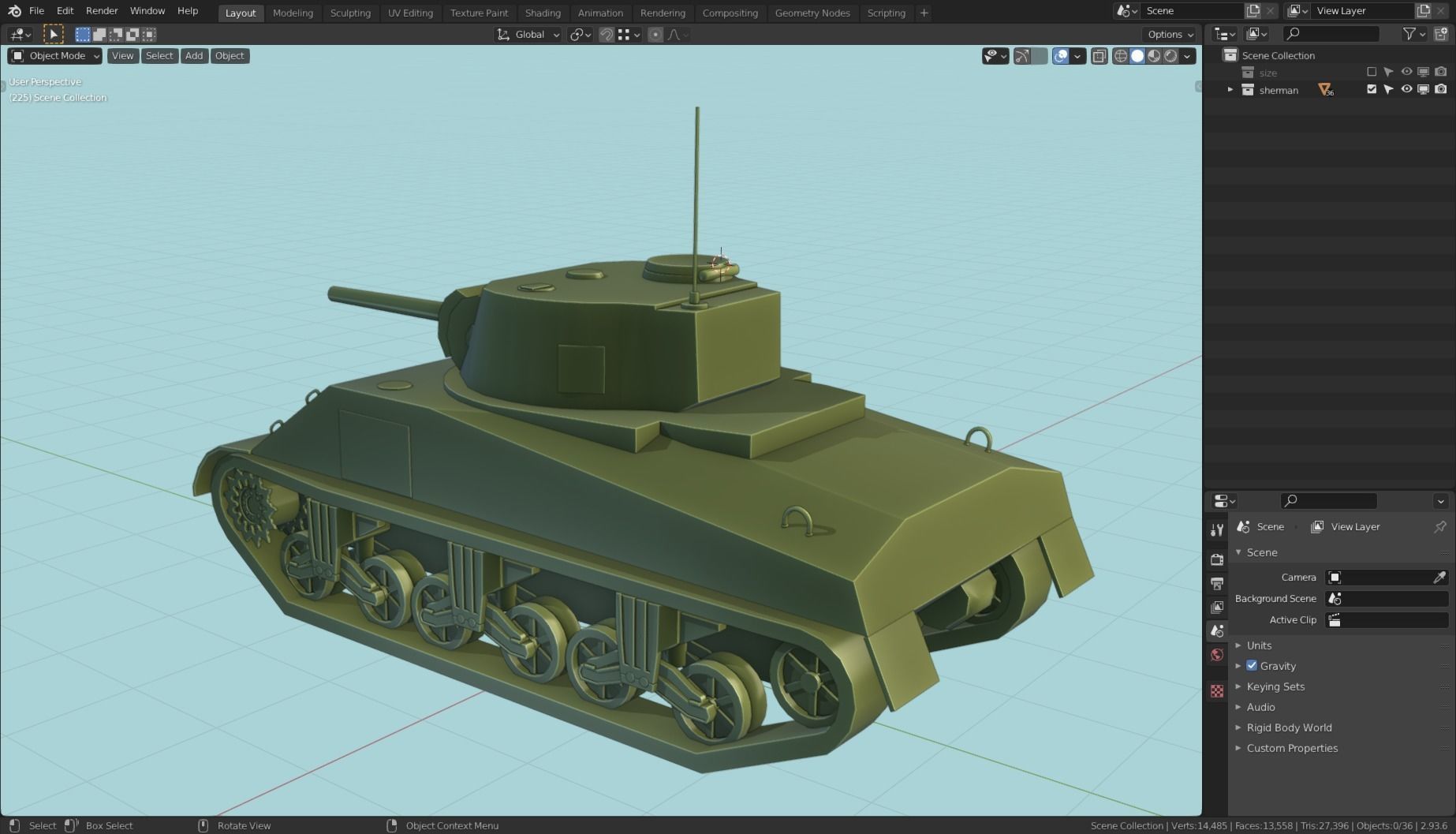3D model Sherman Tank Base Mesh VR / AR / low-poly | CGTrader