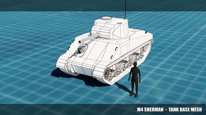 3D model Sherman Tank Base Mesh VR / AR / low-poly | CGTrader