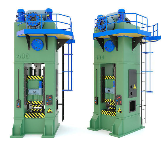 Industrial mechanical press-stamping machine tool KB9536A 3D model ...