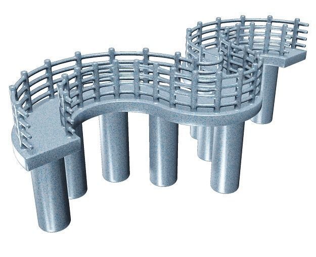 3D model Spectacular Curve Bridge VR / AR / low-poly | CGTrader