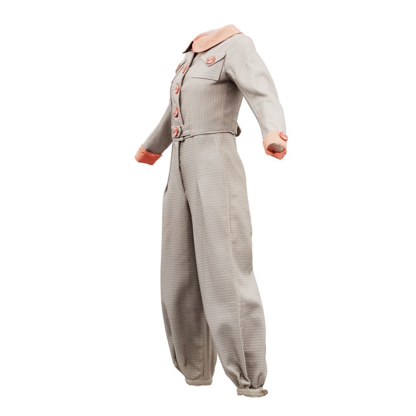 3D model Pilot Bodysuit Closed VR / AR / low-poly | CGTrader