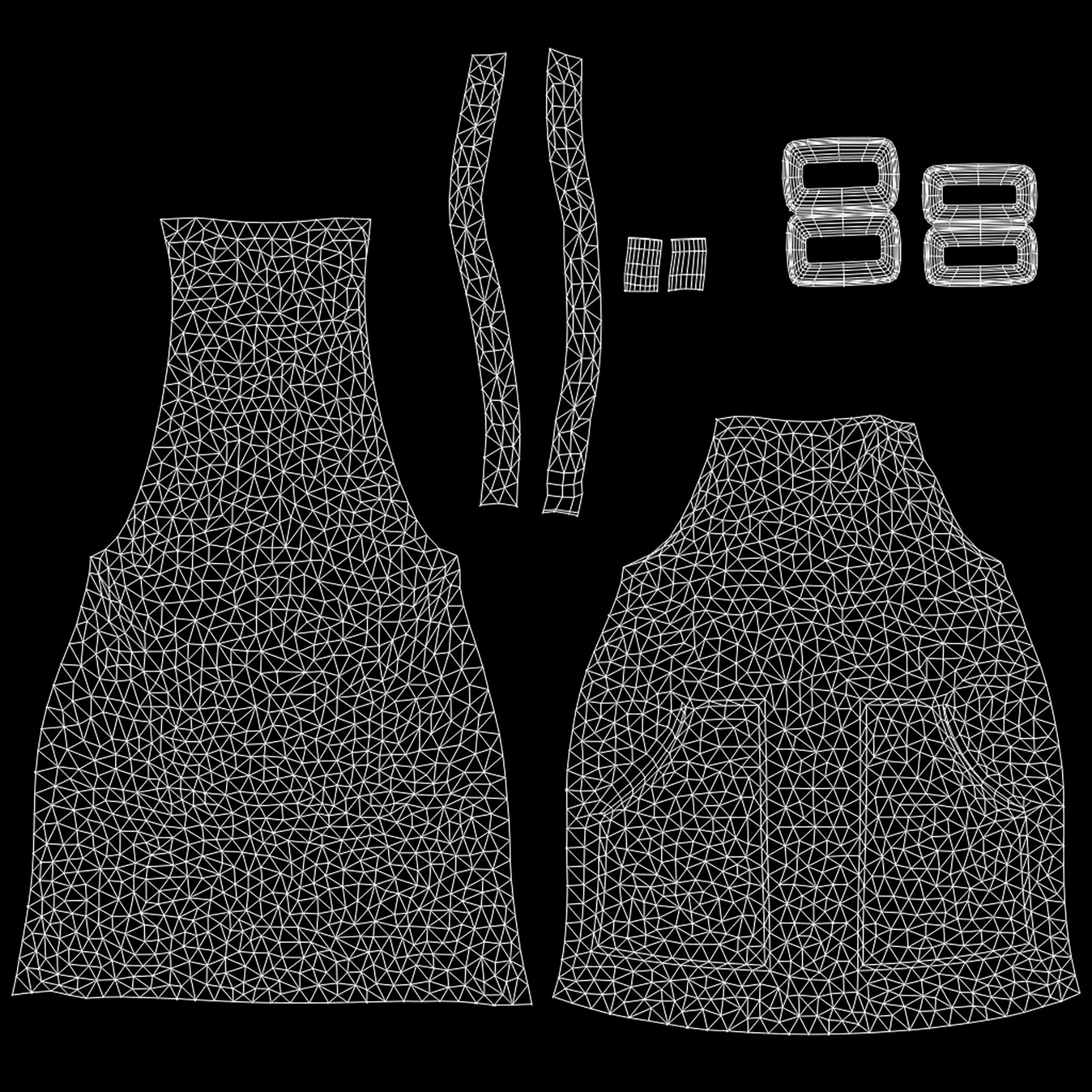 3d Model Dungaree Dress Vr Ar Low Poly Cgtrader